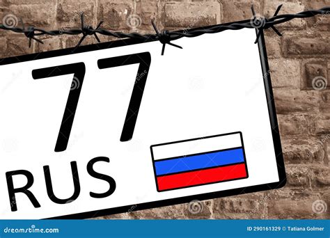 Russian Vehicle Registration License Plate, Registration Mark with 77 ...