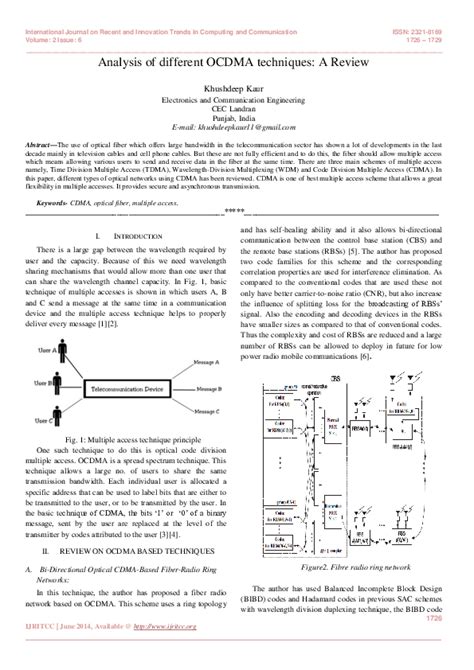 Pdf Analysis Of Different Ocdma Techniques A Review