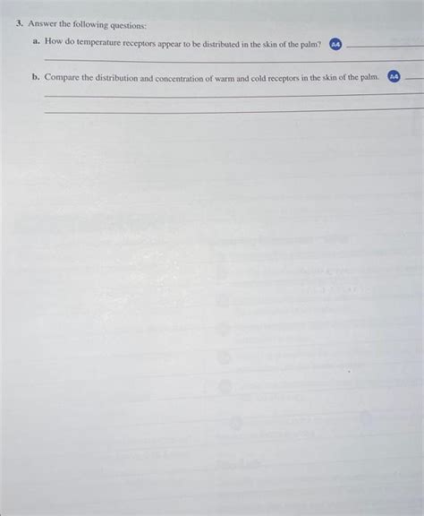 Part D Sense Of Temperature Assessments 1 Record A
