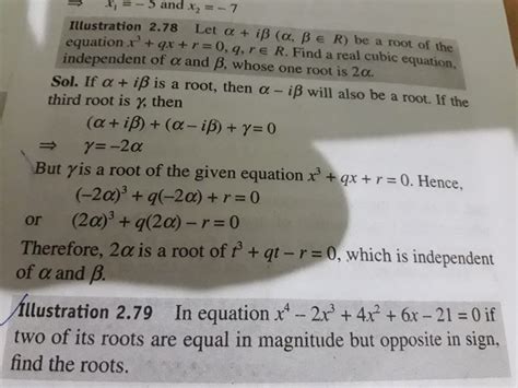 Stuck On This Problem Based On Theory Of Equations Quadratic Equations Mathematics Stack Exchange