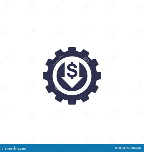 Reduce Decrease Cost Vector Icon Stock Vector Illustration Of