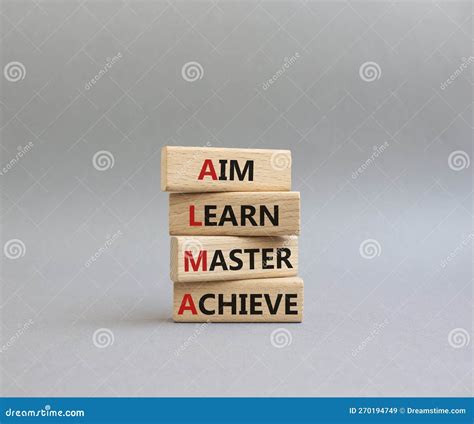 Aim Learn Master Achieve Symbol Concept Word Aim Learn Master Achieve