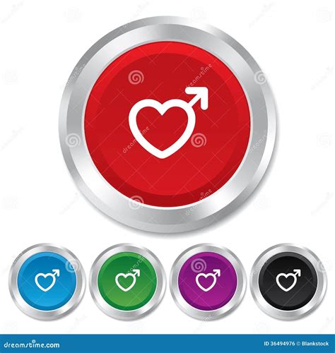 Male Sign Icon Male Sex Button Stock Vector Illustration Of