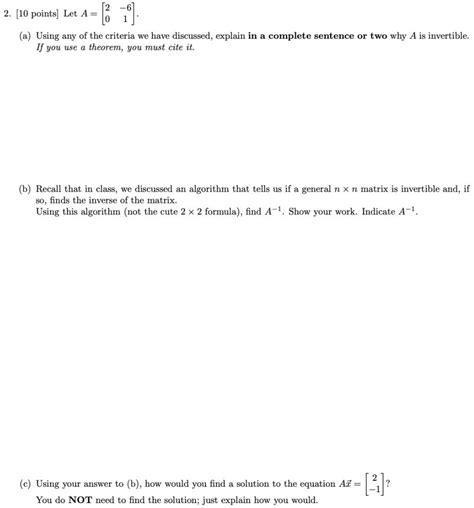 Solved THIS IS A LINEAR ALGEBRA QUESTION Please Answer This Chegg