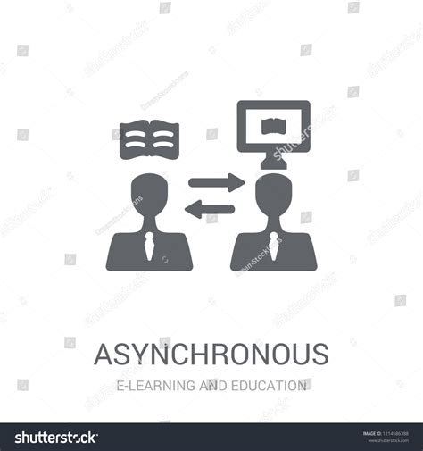 Asynchronous Learning Icon Trendy Asynchronous Learning Stock Vector Royalty Free 1214586388
