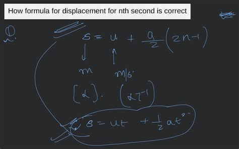 How Formula For Displacement For Nth Second Is Correct Filo