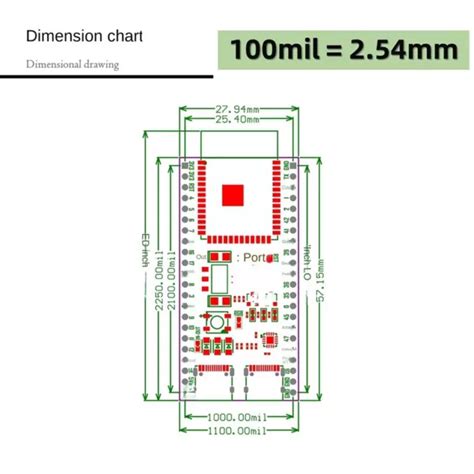 1x1 PiÈce Carte De Base Esp32 Devkitc 1 Carte De Développement En
