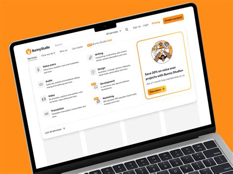 website main navigation by vitor heinzen on dribbble