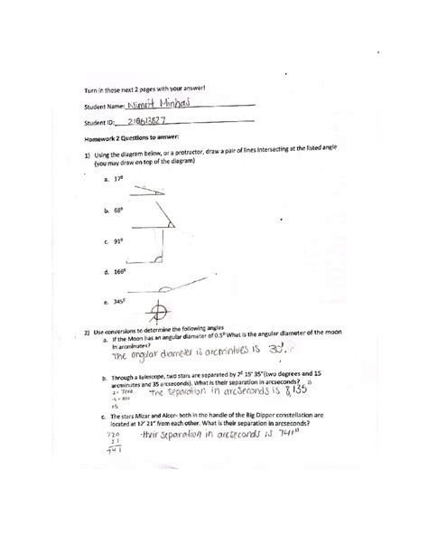Untitled Document 2 Assignment Practice With Angular Measurements Introduction To Angles In
