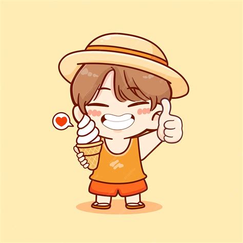 Chibi Eating Ice Cream
