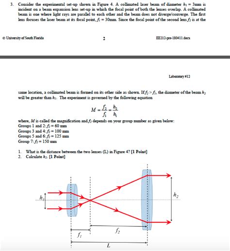 Solved 3 Consider The Experimental Set Up Shown In Figure