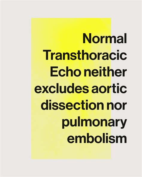 Ahmed Mohsen On Linkedin Normal Transthoracic Echo Neither Excludes