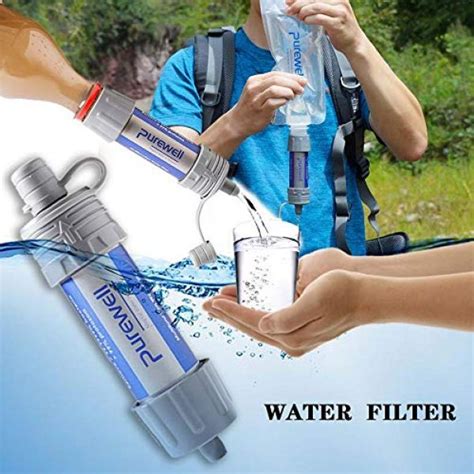 Purewell Protable Water Filter Straw 001 Micron Outdoor Filter For