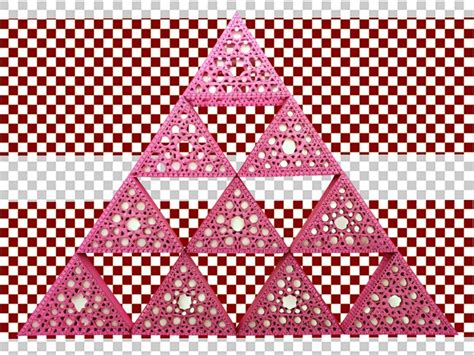 Premium Psd Pink Triangle Png Sierpinski Famous Fractals