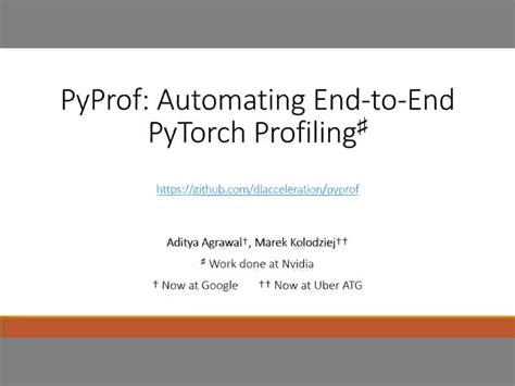 Gtc 2020 Automating End To End Pytorch Profiling Nvidia Developer