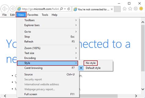 Turn On Or Off Default Style In IE On Win