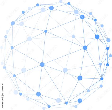 Network Connected With Line Dot Background Digital Network Technology Isolated Transparency