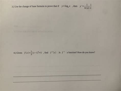 Solved Use The Change Of Base Formula To Prove That If Chegg