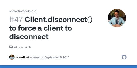 Client Disconnect To Force A Client To Disconnect Issue 47