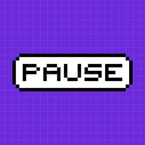 Pixel Button With The Inscription Start In 8 Bit Style Isolated On A