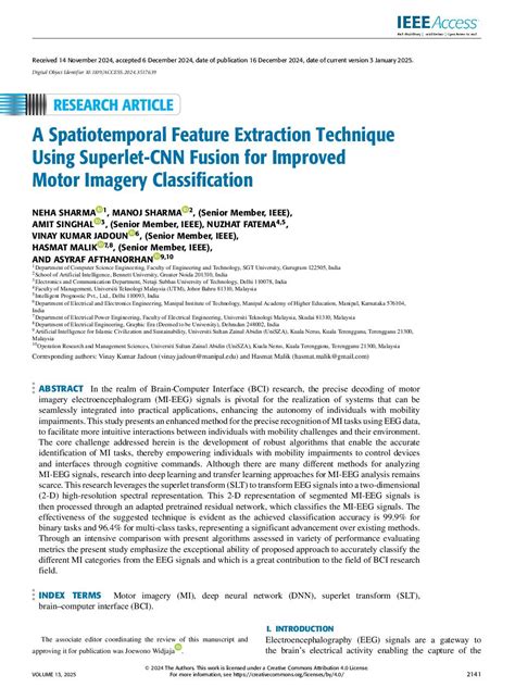 A Spatiotemporal Feature Extraction Technique Using Superlet Cnn Fusion