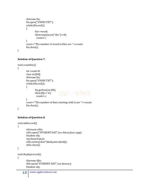 Revision Notes For Exam 2011 Computer Science With C