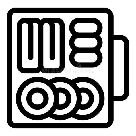 Computer Case Containing Cpu Ram Memory And Hard Drive Icon Vector