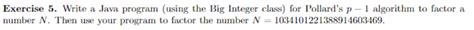 solved exercise 5 write a java program using the big
