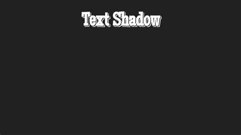 Simple Text Shadow With Css
