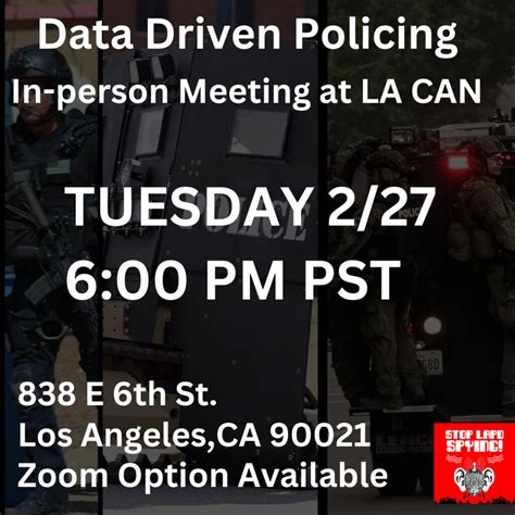 Data Driven Policing Stop Lapd Spying Coalition