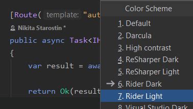 Ide Why Rider Light Color Scheme Has Dark Autocomplete Stack Overflow