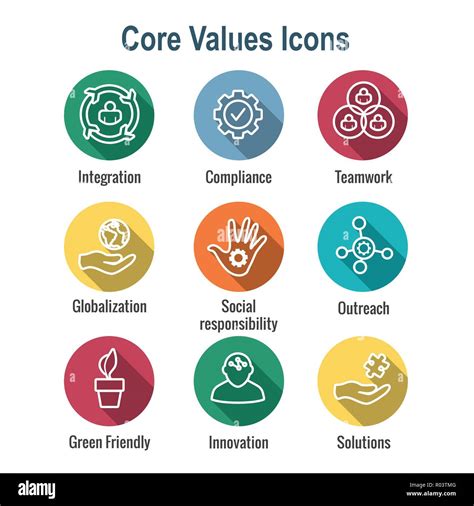 Core Values Outline Or Line Icon Conveying Integrity And Purpose Stock Vector Image And Art Alamy