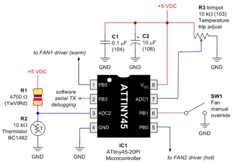 Dual Controller Fan Project With Attiny Forum For Electronics