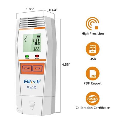 Elitech Tlog 100eh Reusable Temperature Humidity Data Logger 2 At