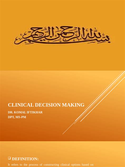 lec 6 clinical decision making pdf