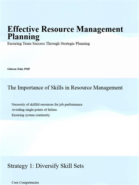 4 Effective Resource Management Planning Pdf Project Management Resource Management