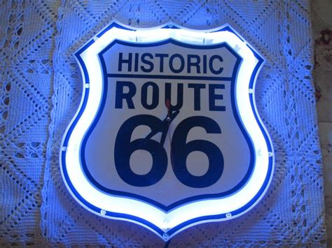 Historic Route 66 Neon Lite Signclock 1880200032