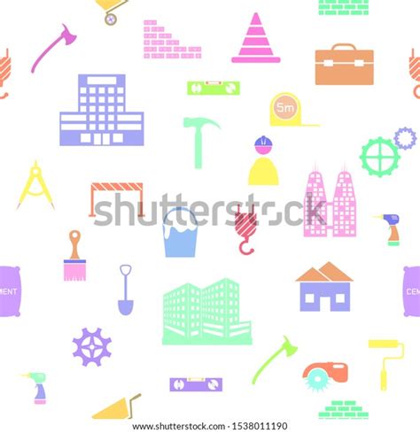 Construction Seamless Pattern Background Icon Stock Vector Royalty Free 1538011190 Shutterstock