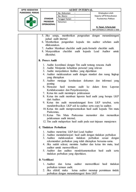 288902850 Sop Audit Internal Doc