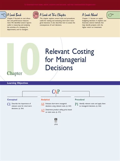 Chapter 10 Relevant Costing For Managerial Decisions Pdf Cost Opportunity Cost