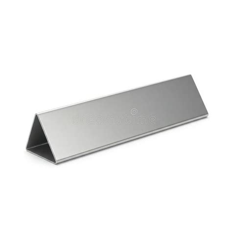 Metal Triangular Prism Isolated On White Background Use Cases Signage