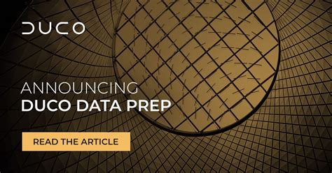 Announcing Duco Data Prep Duco