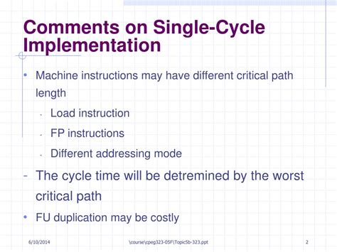 Ppt A Multiple Clock Cycle Instruction Implementation Powerpoint