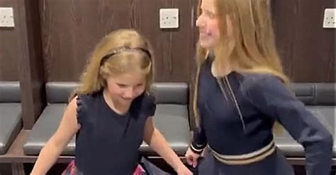 Sweet Moment Rob Burrows Daughters Practice Curtsies Before Meeting