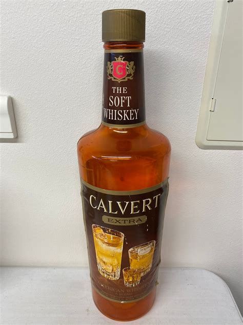 Rare Vintage Giant Calvert Whiskey Plastic Bottle Bank Etsy