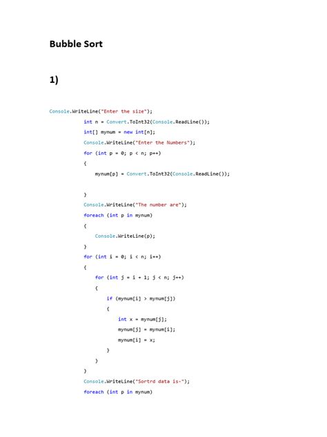 BubbleSort-converted | PDF
