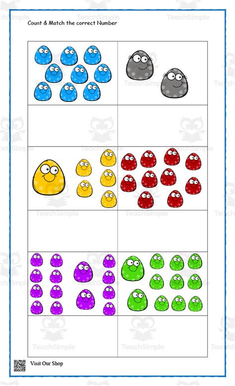 Counting How Many Dots Worksheet By Teach Simple