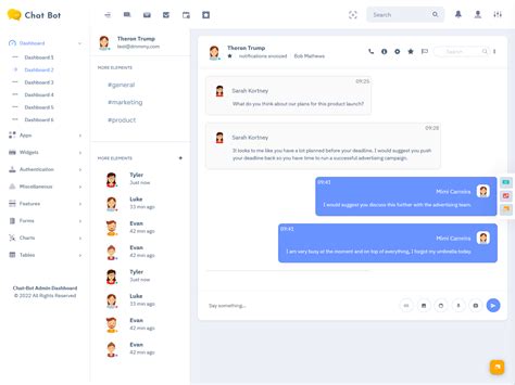 Bootstrap Webapp Template With Creative Dashboard Design Chat Bot