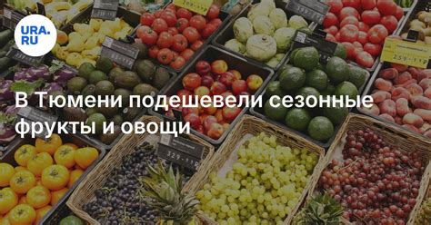 В Тюмени подешевели сезонные фрукты и овощи июль 2024 года