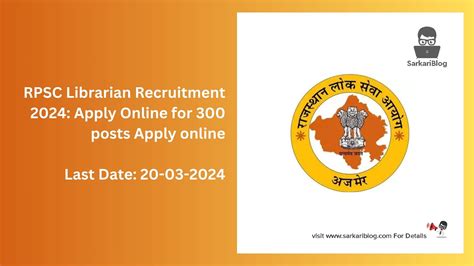 Rpsc Librarian Recruitment 2024